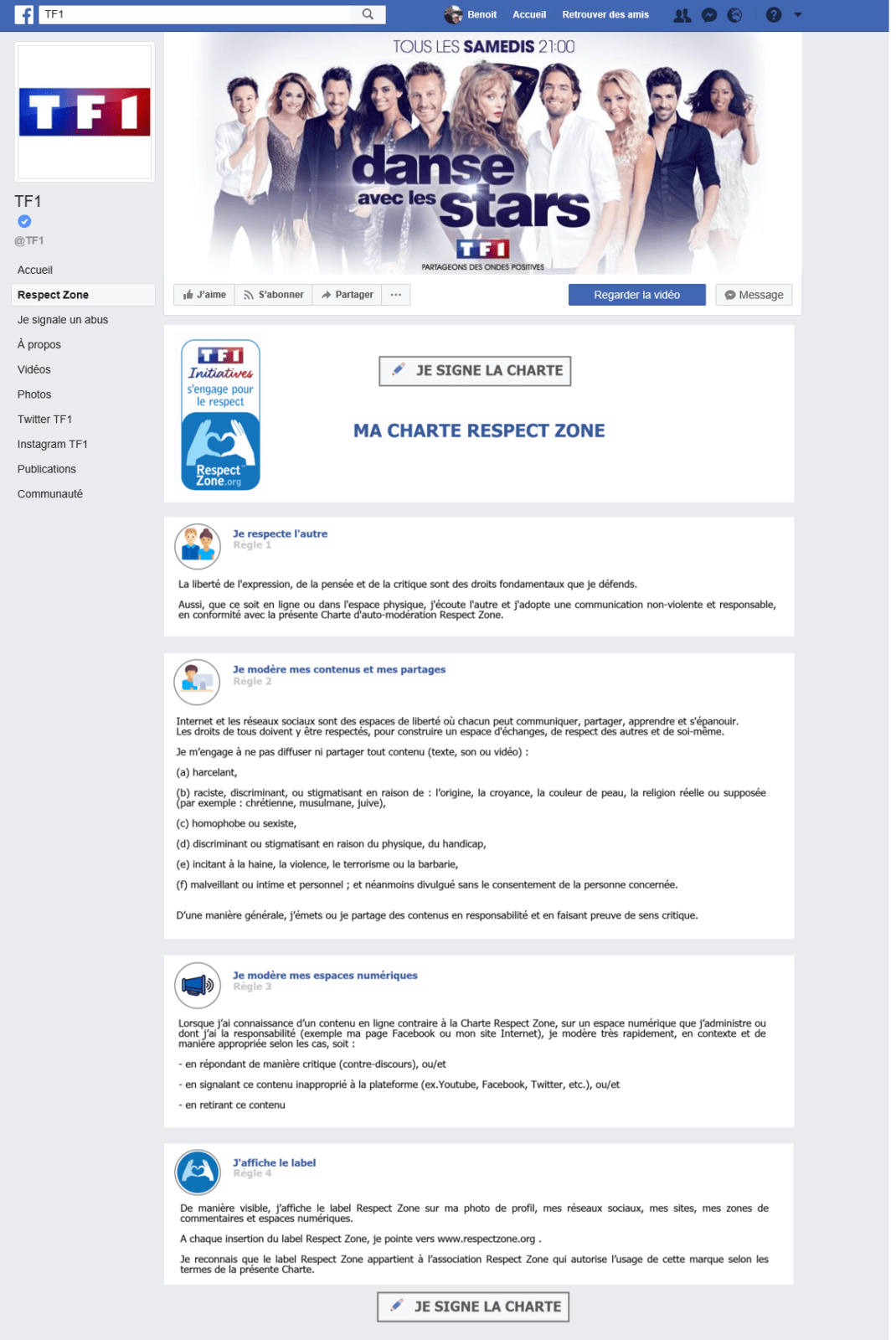 TF1 INITIATIVES S'ENGAGE POUR LE RESPECT AVEC RESPECT ZONE – Respectzone